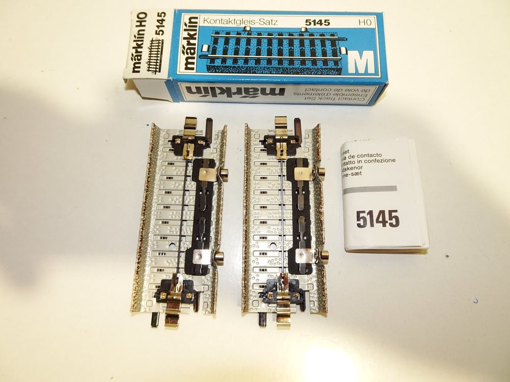 2 Märklin M-Gleis Schienen Kontaktgleissatz HO 5145 | Kaufen auf Ricardo