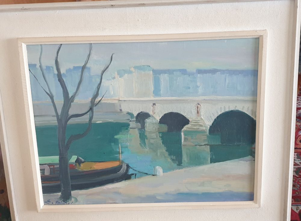 Brücke in Paris Gemälde von E. Michel gerahmt 50 x 40 cm (Gebraucht) in Bern für CHF 51 – mit ...