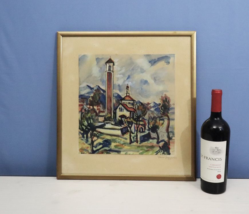 Hans Soppera 1900-1963, Aquarell, Dorf im Tessin, signiert (Gebraucht ...