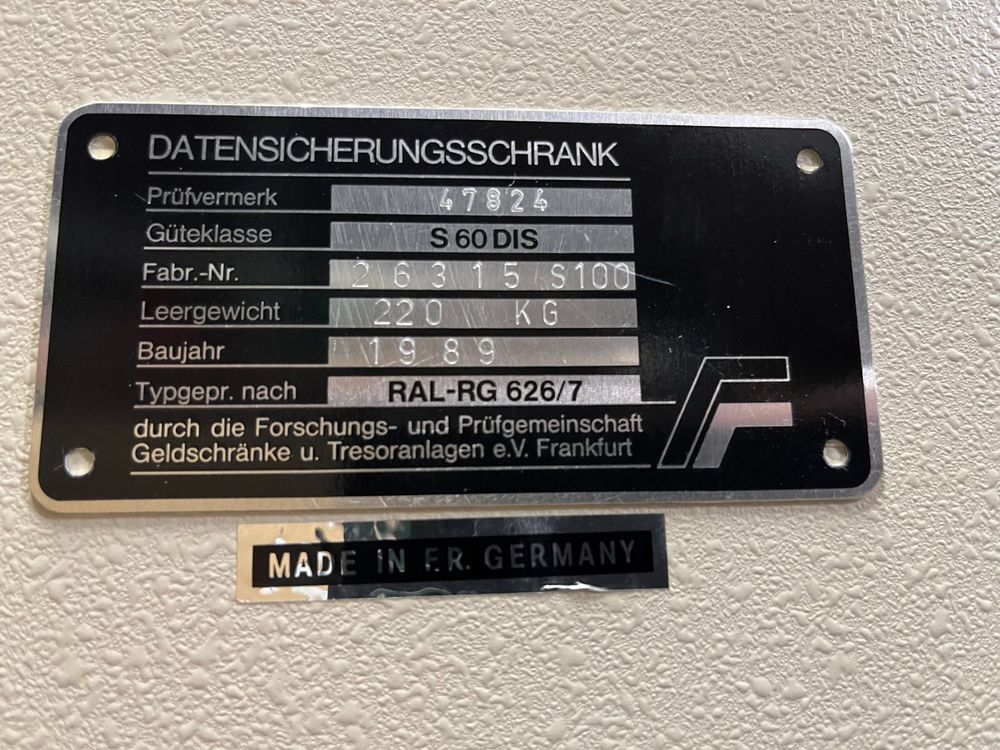 Datensicherungsschrank dis-data safe (Lampertz) (Gebraucht) in ...