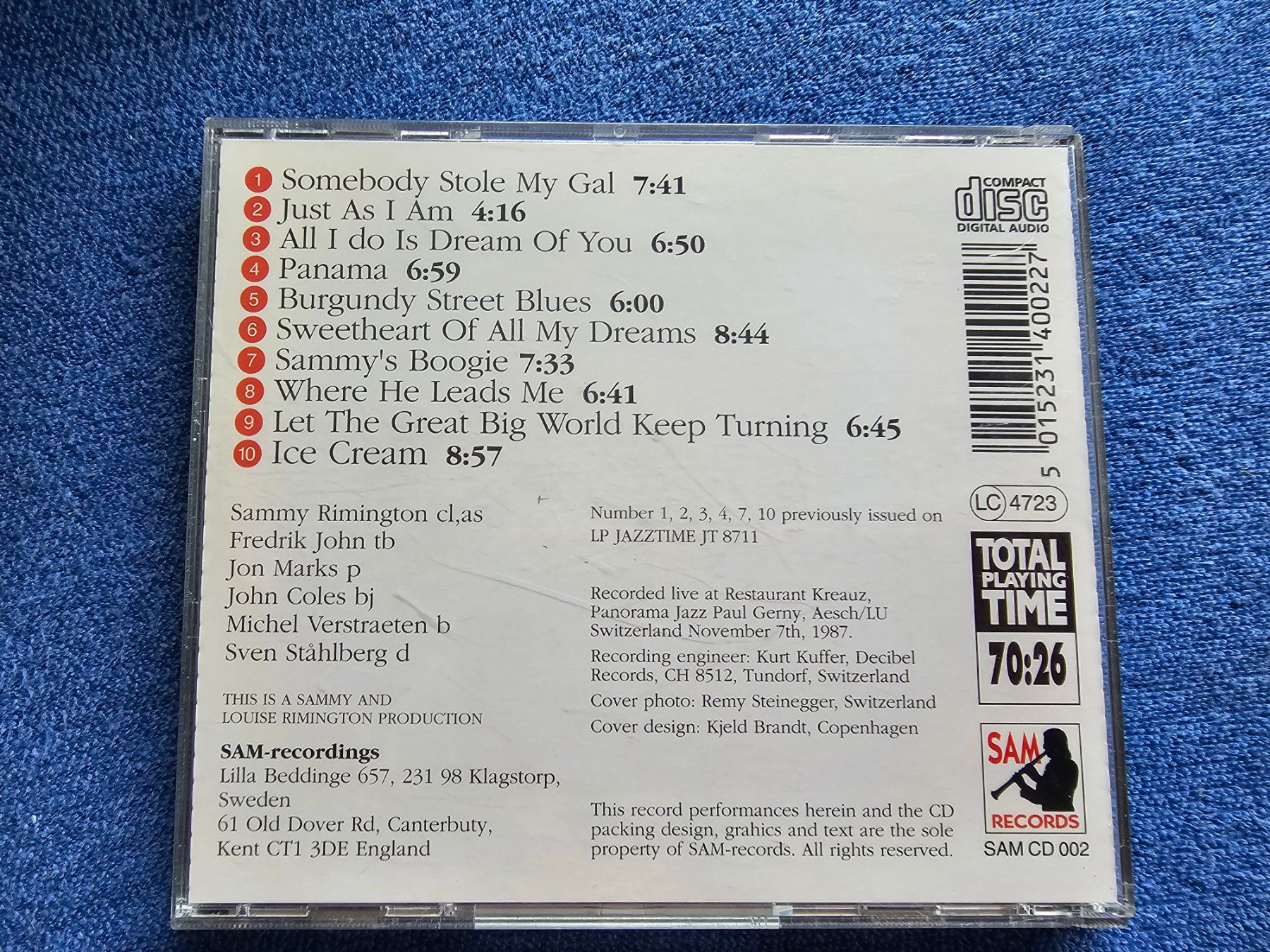 Sammy Rimmington Band-live in switzerland/cd/dj (Gebraucht) in ...