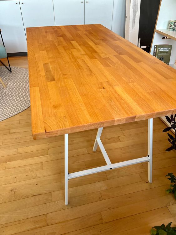 Bürotisch Ikea Gerton Eiche massiv (Gebraucht) in Luzern für CHF 52 ...