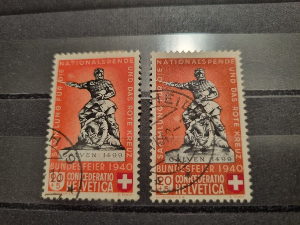1940 2x 20 Rp. Pro Patria mit je mit Abart (Gebraucht) in Arni AG für ...