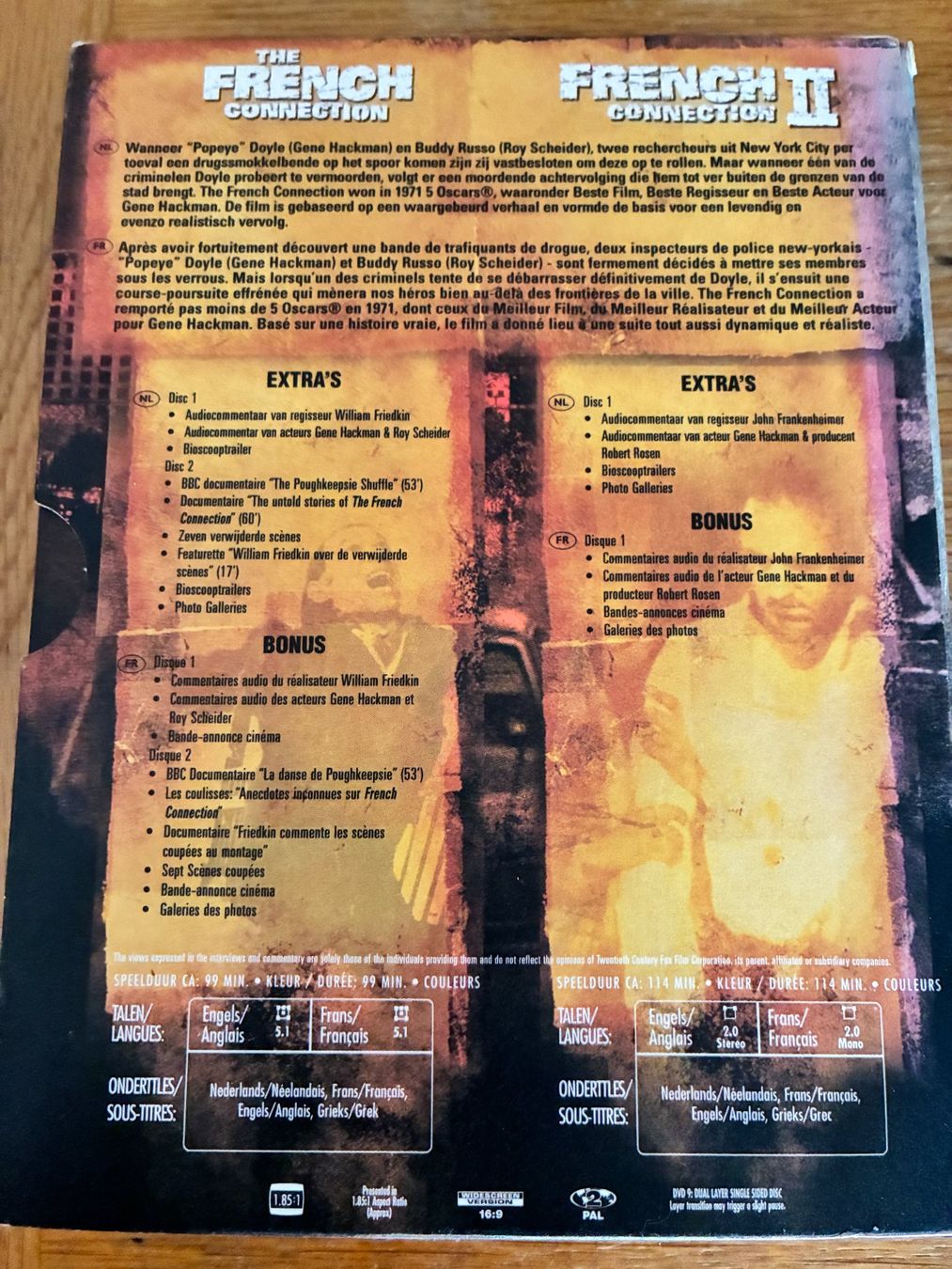 Coffret French Connection 1 & 2 (1971, Friedkin, 3 DVD) (D'occasion) à ...