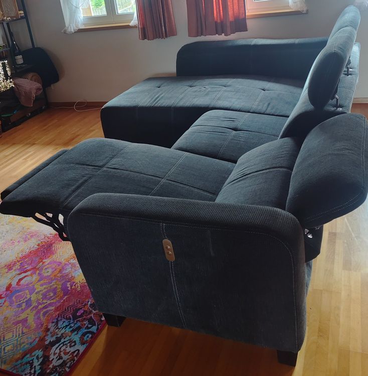 Elektrisches Ecksofa/Relax Sofa in Anthrazitgrau | Kaufen auf Ricardo