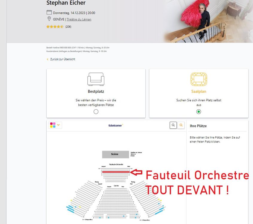 1 à 3 Stephan Eicher Genève 14.12.23 RABAIS 25% (Neuf avec emballage d ...