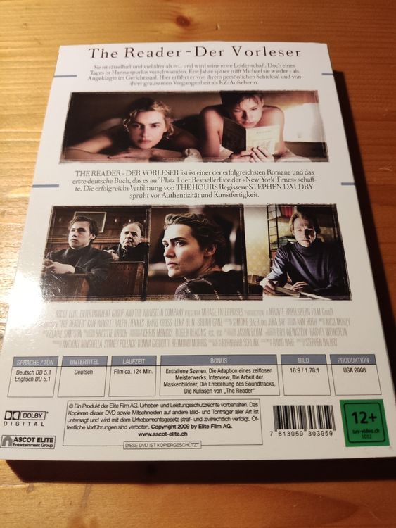 Der Vorleser - The Reader - mit Kate Winslet (2 Disc DVD) (Gebraucht) in Oberembrach für CHF 4 ...