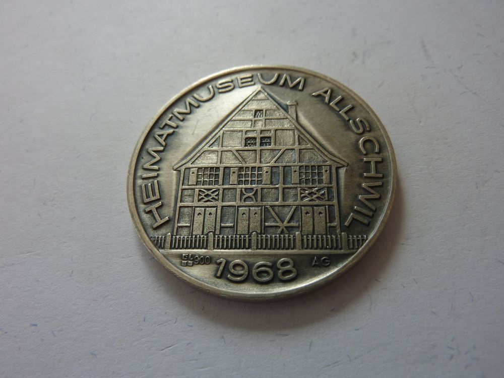 Silbermedaille : Heimatmuseum Allschwil 1968 (Neu (gemäss Beschreibung ...