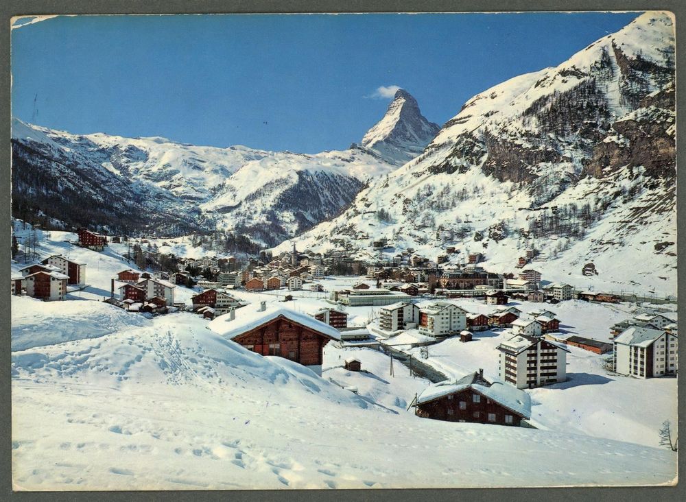 AK color Zermatt mit Matterhorn ≈ 1971 (Gebraucht) in Basel für CHF 2 – mit Lieferung auf ...