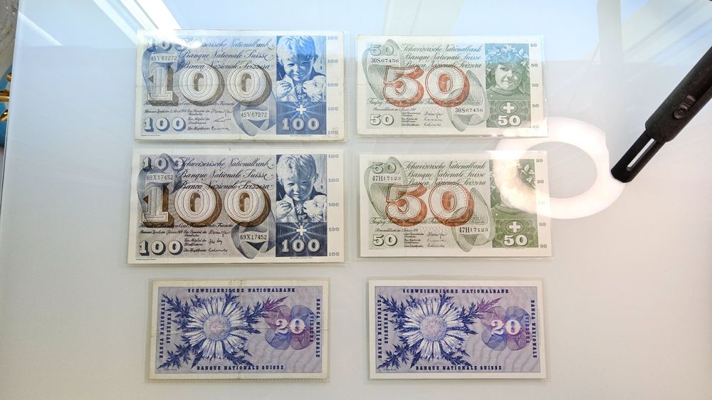 Collection d'anciens billets Suisse 100.- 50.- 20.- (D'occasion) à ...