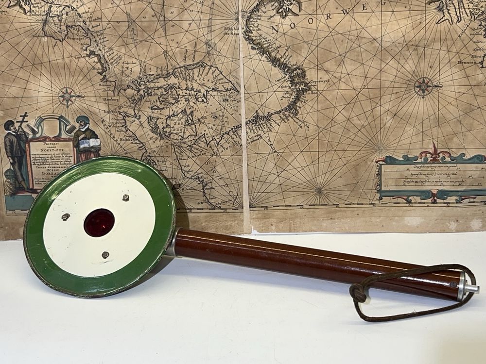 Antike Eisenbahner Signalkelle,Schaffnerkelle Rarität! (Defekt) in ...