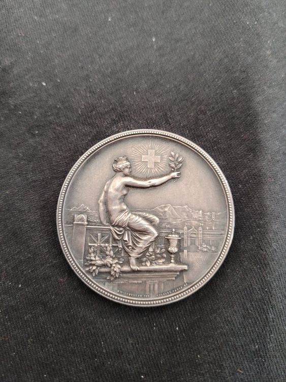 Antike Silber Schützenfest Münze 1895 Winterthur (Gebraucht) in Wolfertswil für CHF 86 – mit ...