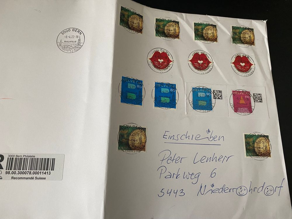 Vollstempel Müntschi A + B Postkarte Ergänzungswerte UNIKAT (Neu (gemäss Beschreibung)) in ...