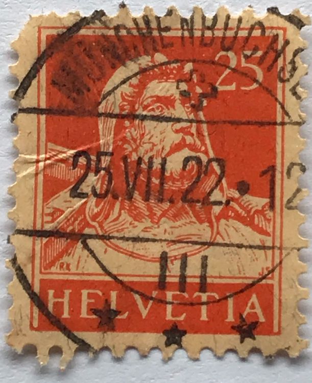 Helvetia Tellbrustbild Vollstempel (Gebraucht) in Aarau für CHF 0.5 – mit Lieferung auf Ricardo ...