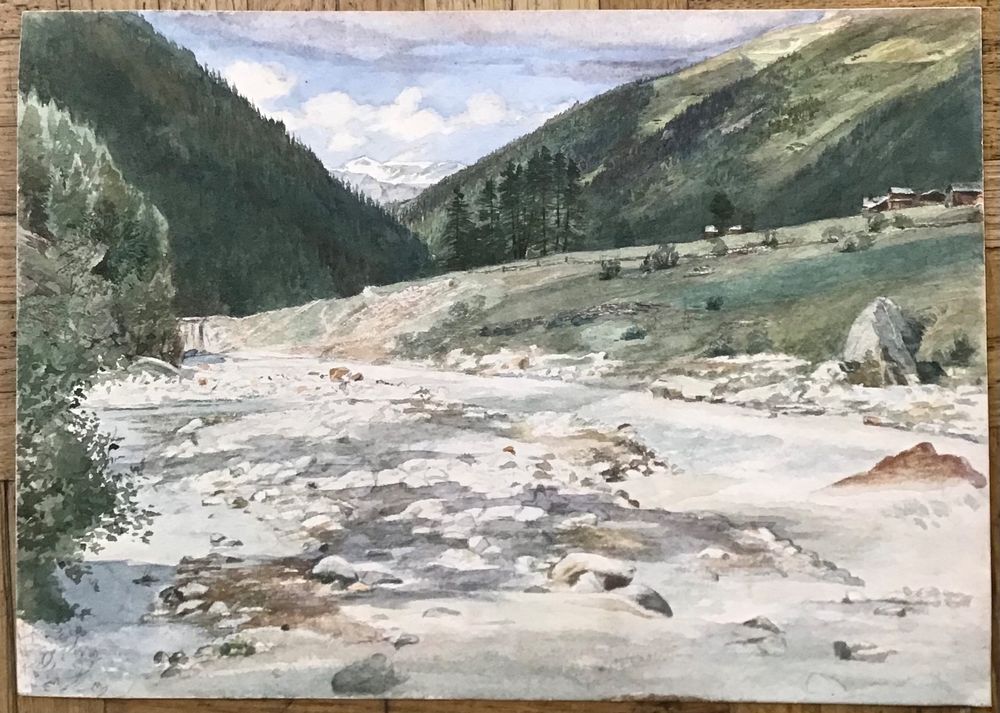 Sehr schöne Winterlandschaft Aquarell | Kaufen auf Ricardo