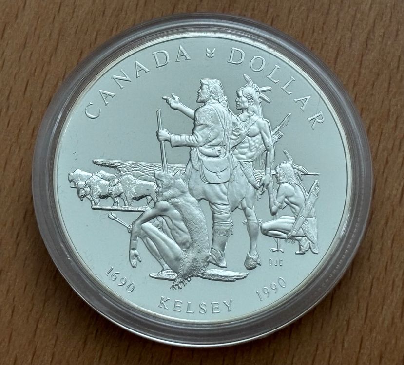 Silbermünze Canada Dollar Kelsey 1690-1990 | Kaufen auf Ricardo