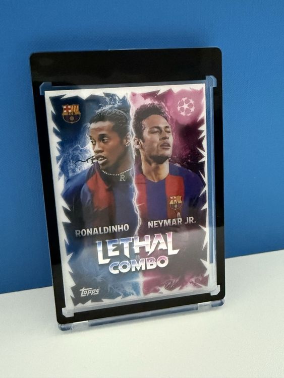 Topps Ronaldinho Neymar Lethal Combo sehr selten. Inkl. Case (Gebraucht ...