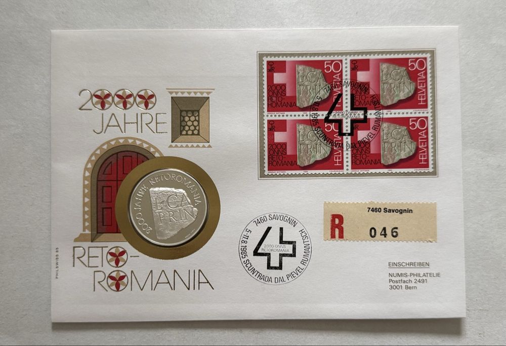 2000 Jahre Raetia-Retoromania Silbermedaille (Neu und originalverpackt ...