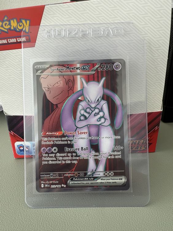 Destined Rivals Team Rockets Mewtwo ex Full Art 213/182 Nea (Neu ...
