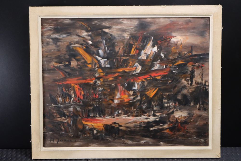 Herbert JOCHEMS (1912-1975) - Org. Gemälde - Abstrakt - Sign | Kaufen ...