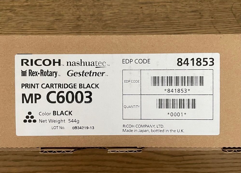 Ricoh Aficio MP C4503, C5503, C6003, C6004 Toner, 841853 (Neu und ...