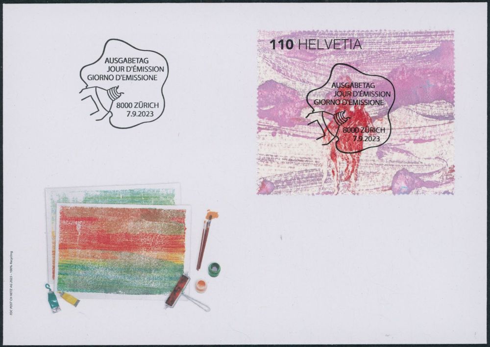 2023 - VFO - Blockausschnitt - FDC ET - Ersttag Voll Stempel (Gebraucht) in Schindellegi für CHF ...