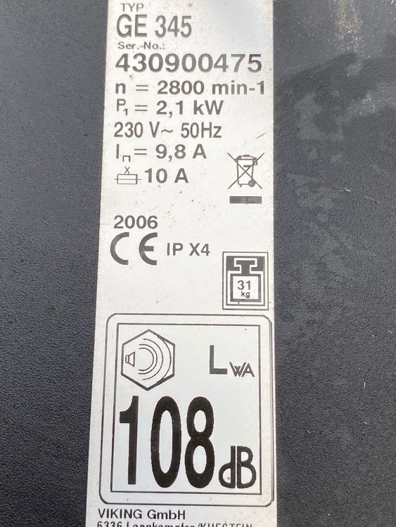 Häcksler Viking GE 345 (Gebraucht) in für CHF 160 – nur Abholung auf ...