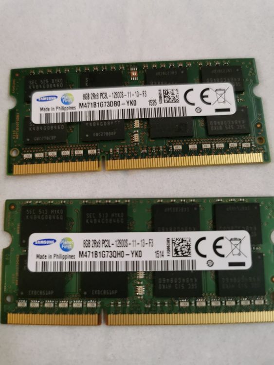 16GB DDR3 2x8GB Ram Für Laptop's (Gebraucht) in Niederlenz für CHF 20 ...