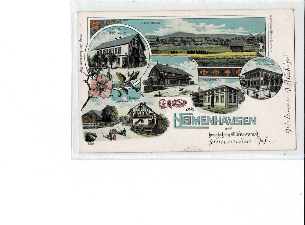 Gruss aus HEIMENHAUSEN BE sehr schöne Litho gel. 1905! | Kaufen auf Ricardo