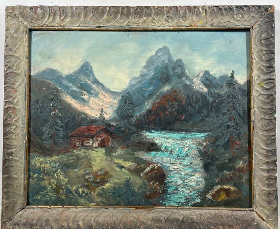 Impressionistisches Landschaft Gemälde unleserlich Signiert | Kaufen auf Ricardo