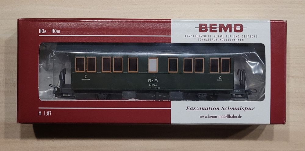 Bemo 3230120 RhB B 2068 Zweiachs-Personenwagen H0m (Neu und originalverpackt) in Bremgarten AG ...