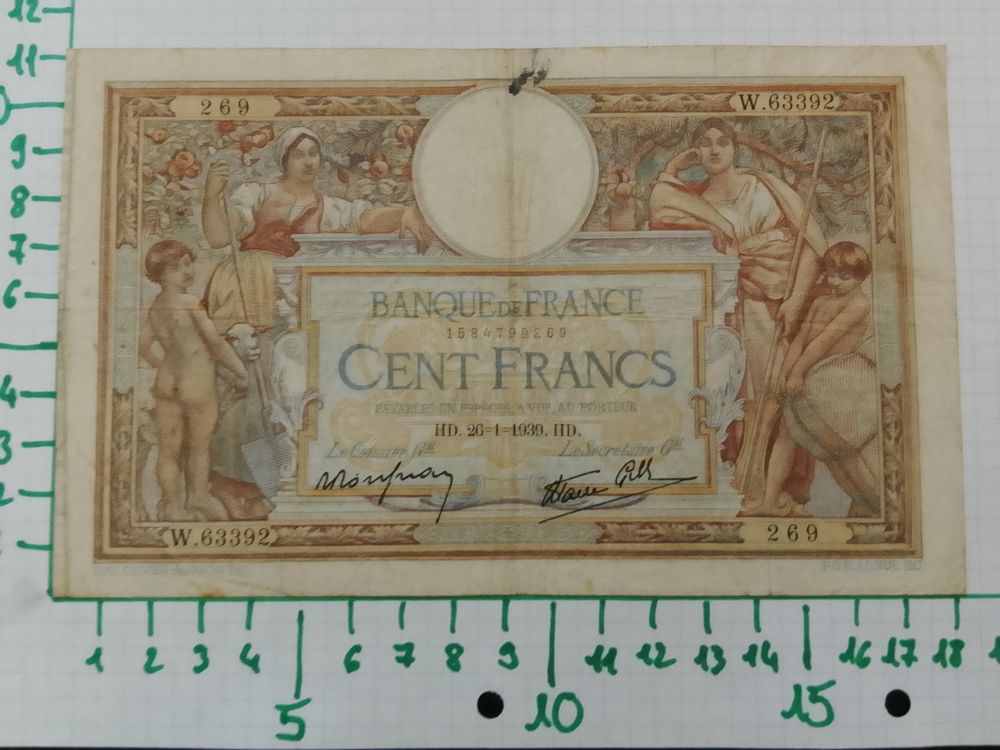 Billet ancien Banque de France 100 Francs 1939 | Kaufen auf Ricardo