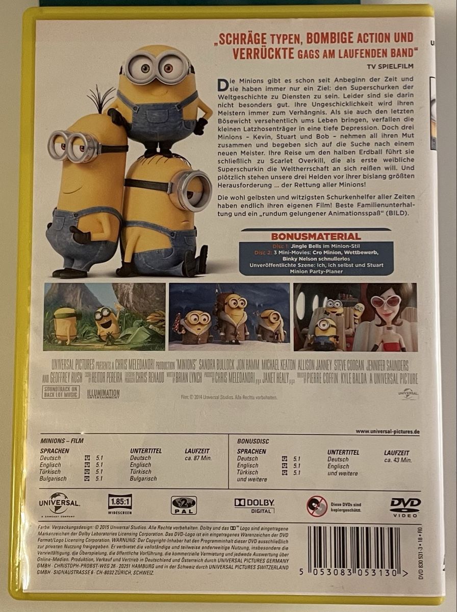 Minions DVD 2-Disc Special Edition - Wie alles begann! (Gebraucht) in ...