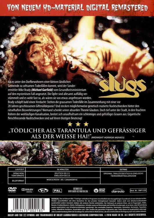 Slugs (1988) UNCUT/🐌-Kult-Horror/Juan Piquer Simón/DVD/RAR (Neu (gemäss ...