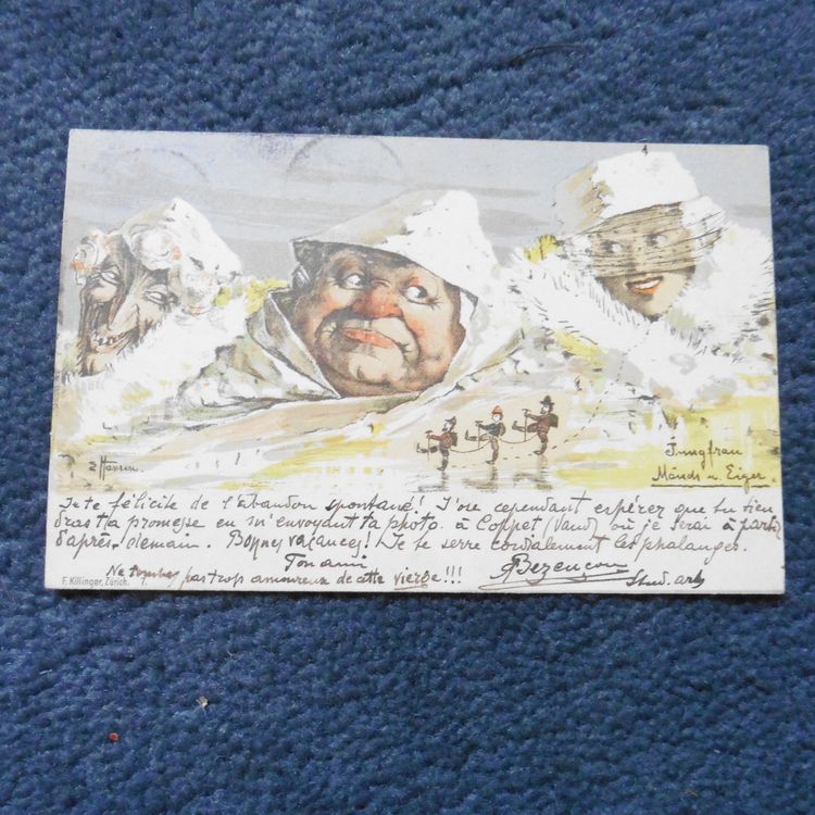 Berggesicht,Litho,E.Hansen/F.Killinger,Jungfrau/Eiger/Mönch | Kaufen auf Ricardo