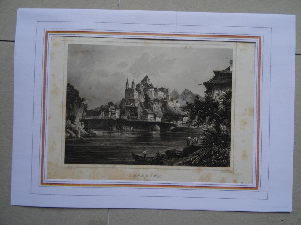 Aargau Aarburg Stahlstich von Rohbock 1860 (Gebraucht) in Safnern für CHF 16 – mit Lieferung auf ...