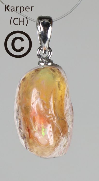 Feuer Opal, Anhänger / Pendentif Opale de feu, S 925 Rho | Kaufen auf Ricardo