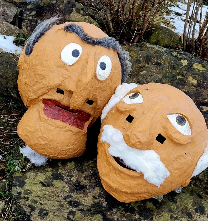 🎭 Kult Larven Waldorf und Statler MUPPET SHOW ca.Grösse M (Gebraucht ...