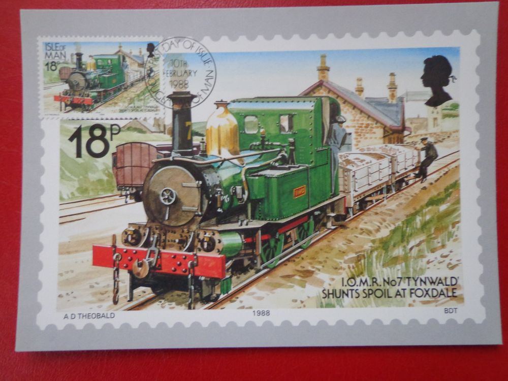 Maximumkarte MK 1988 Isle of Man RAILWAYS & TRAMWAYS (Neu (gemäss Beschreibung)) in Le Locle für ...