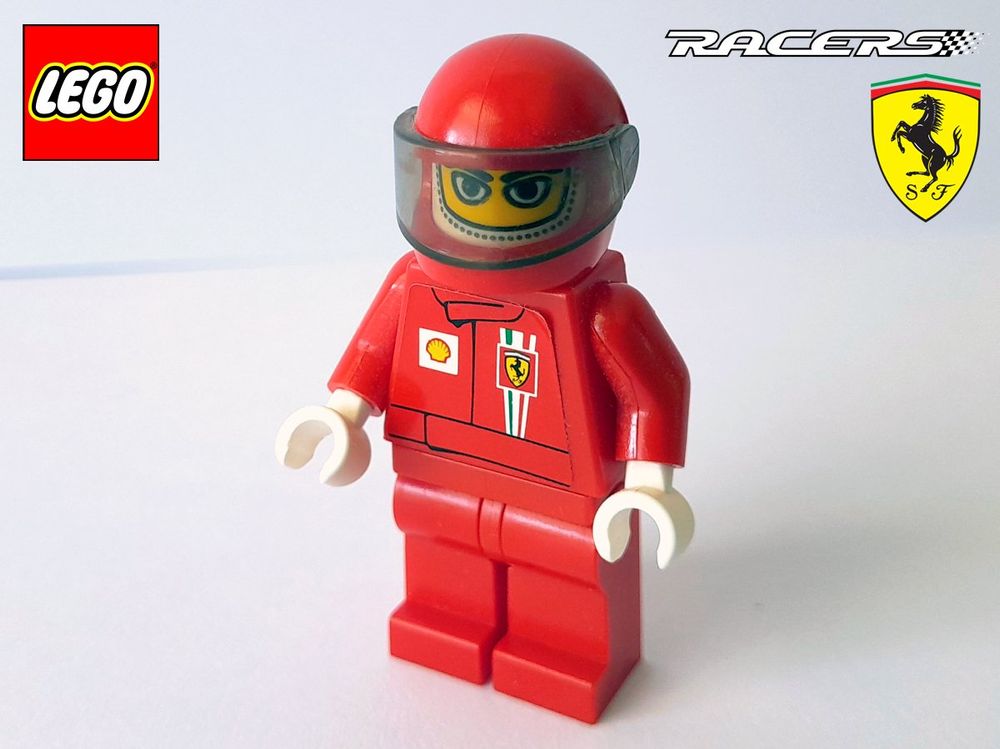 LEGO F1 Ferrari Fahrer Driver Figure minifigure Racers 8185 (Gebraucht ...