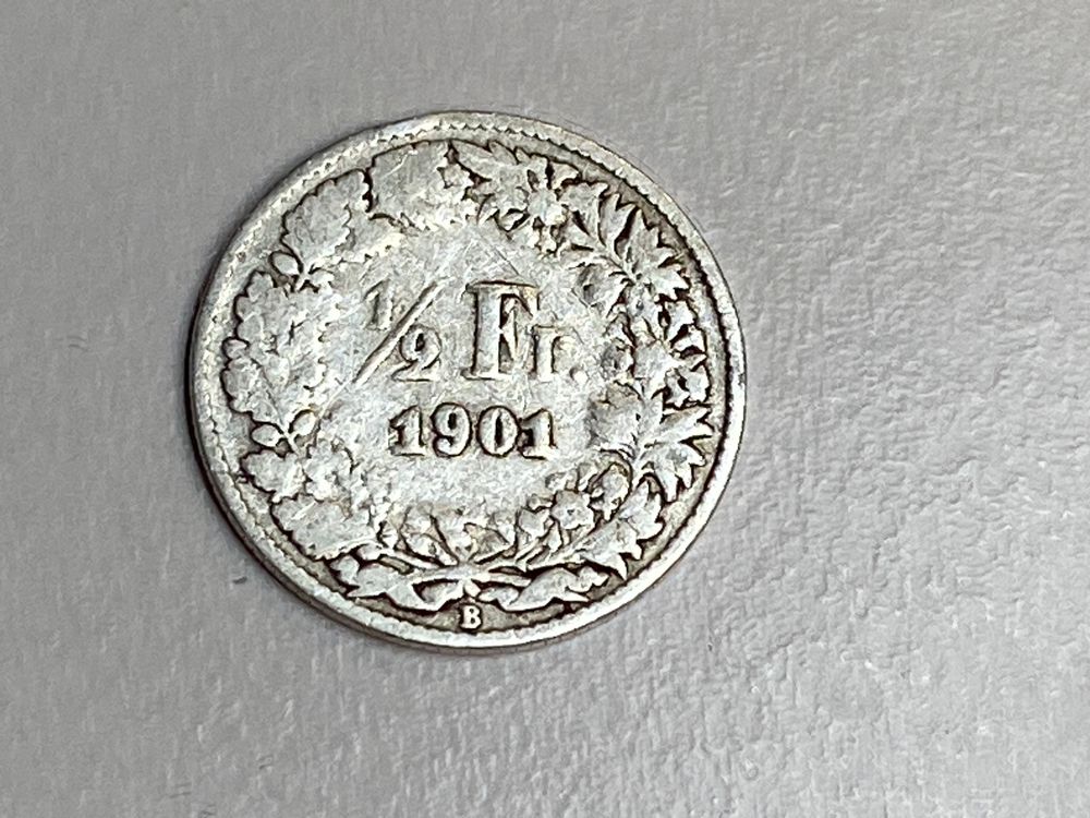 1/2 Franken Schweiz Silber 1901 s | Kaufen auf Ricardo