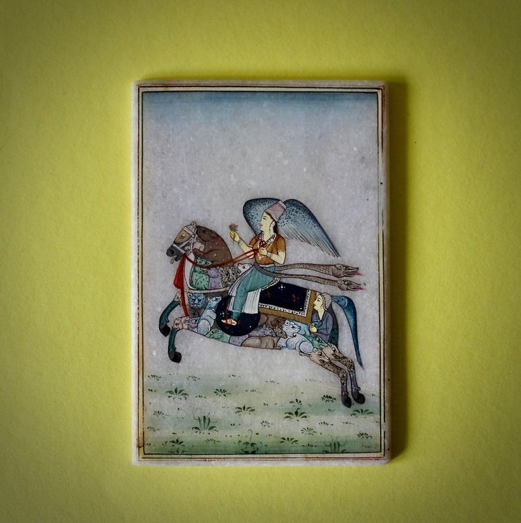 PERSISCHE OD. INDISCHE MINIATUR AUF WEISSEM MARMOR, ENDE 19. (Gebraucht) in Grandcour für CHF ...