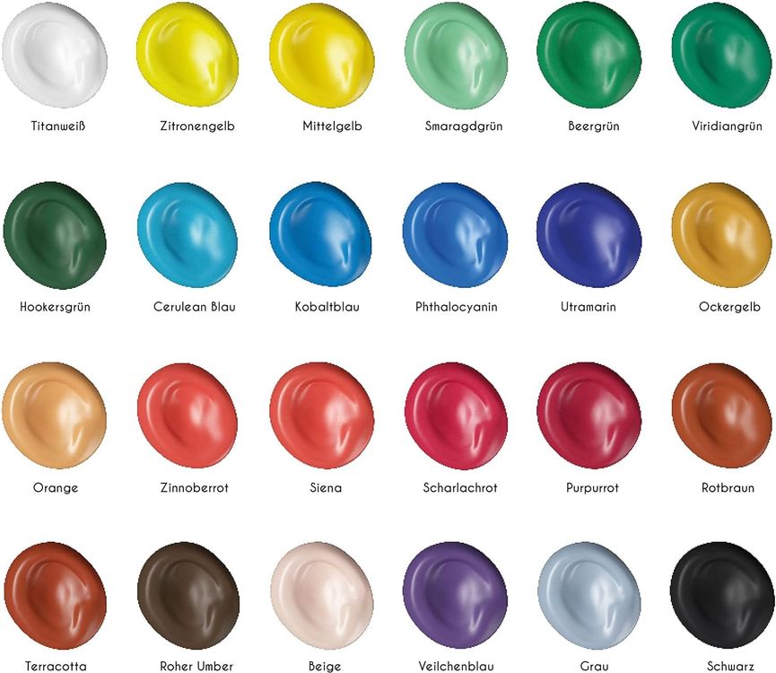 Acrylfarben 120ml x 24 Farbe für Holz Leinwände (Neu und ...