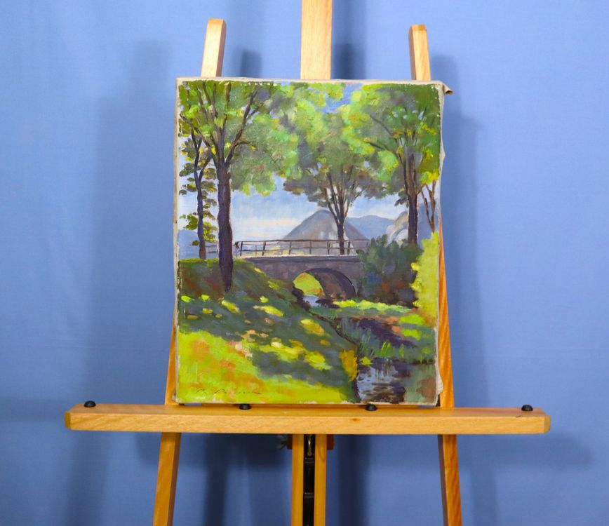 René Besson (1904-?) Landschaftsgemälde Oel auf Leinwand (Gebraucht) in ...