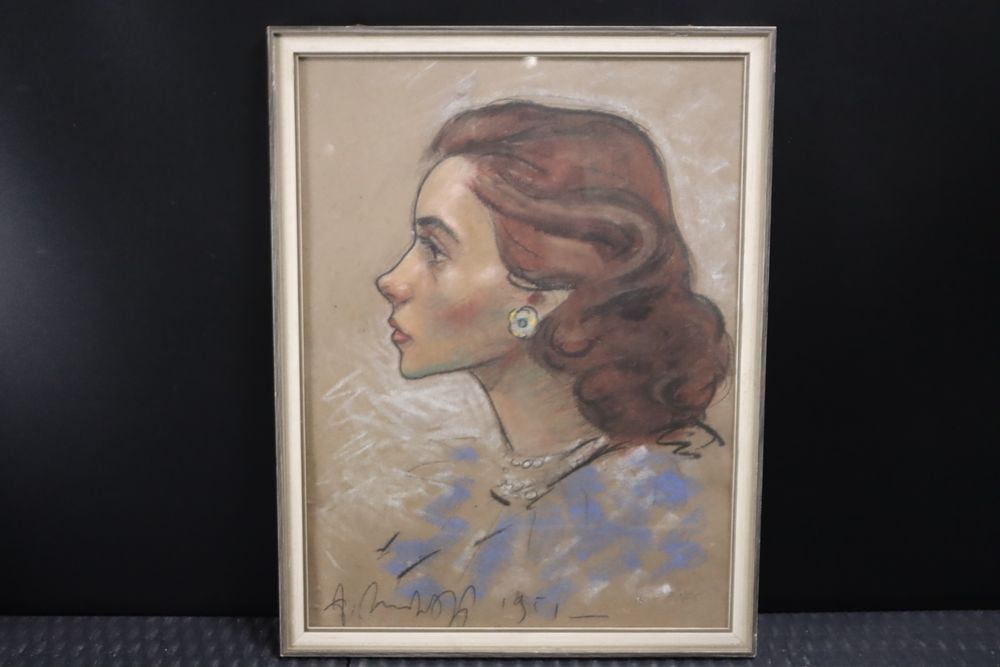 Angelo MUCHETTI (1912-1960) - Org. Zeichnung - Portrait Frau | Kaufen ...