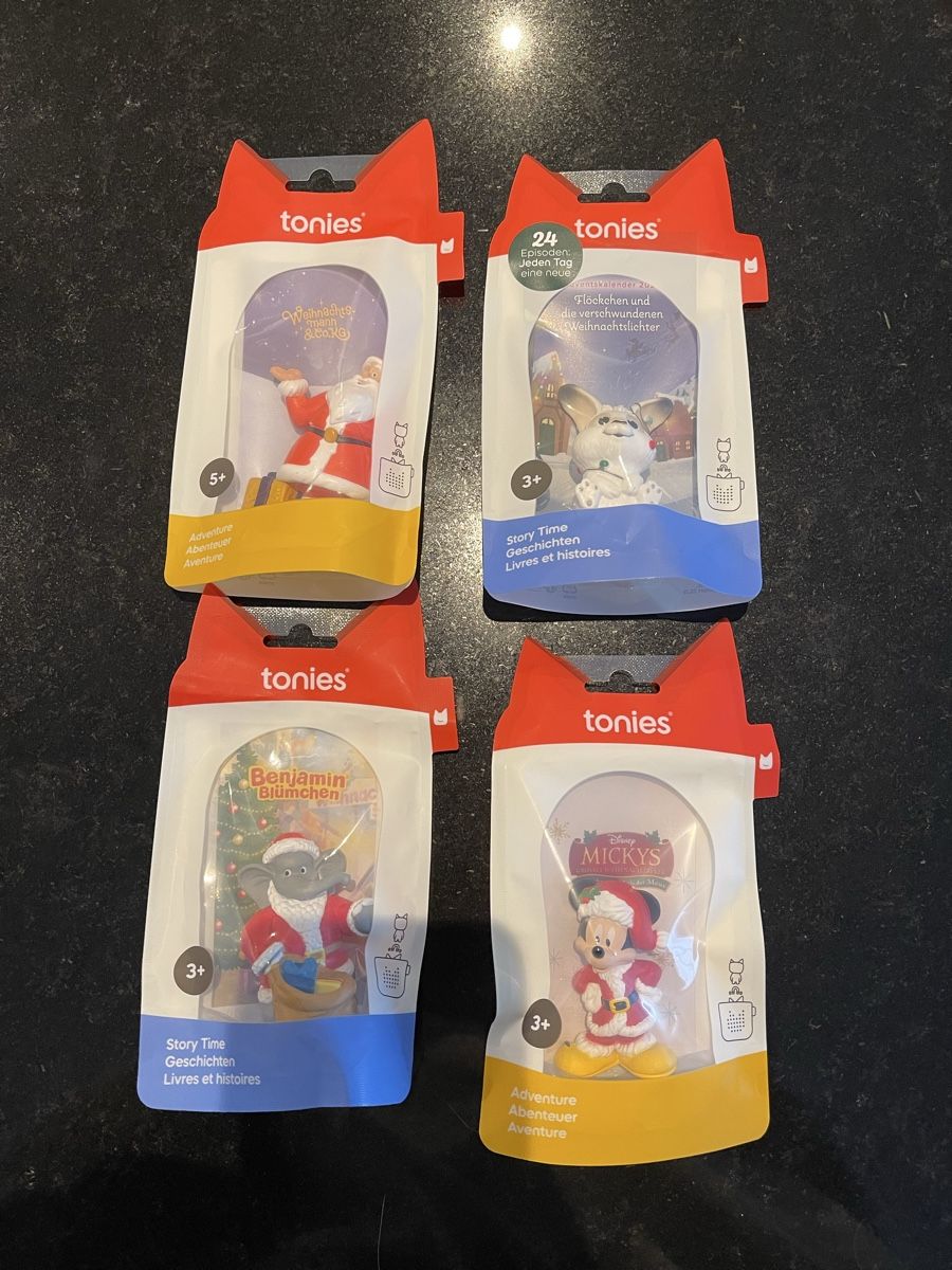 Tonie Weihnachtsmann Co, Flöckchen, Micky Maus, Benjamin (Neu und ...