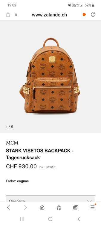 MCM Original Rucksack Visetos Backpack Stark Small mit Beleg (Neu ...