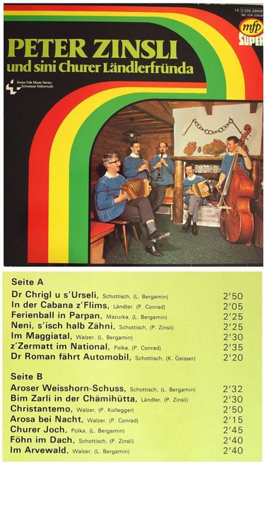 LP: Peter Zinsli und sini Churer Ländlerfründa (Gebraucht) in Trimmis für CHF 1 – mit Lieferung ...