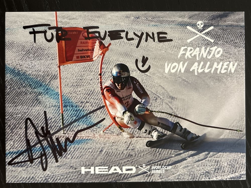 WELTMEISTER Autogrammkarte Franjo von Allmen Ski Alpin | Kaufen auf Ricardo