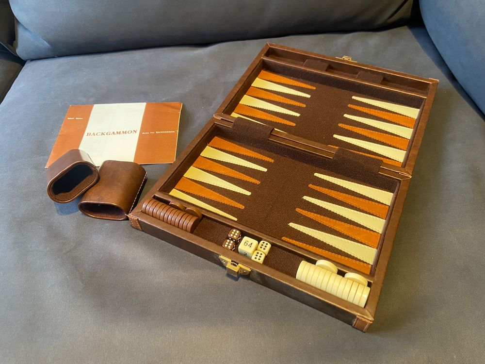 Backgammon Spiel *sehr edel* Leder | Kaufen auf Ricardo